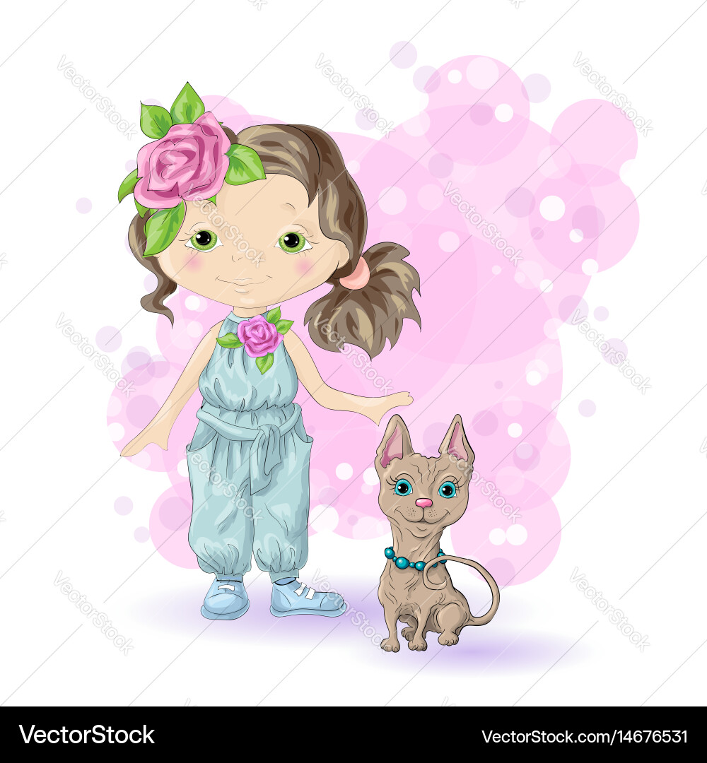 Girl blond gold 1 Royalty Free Vector Image - VectorStock