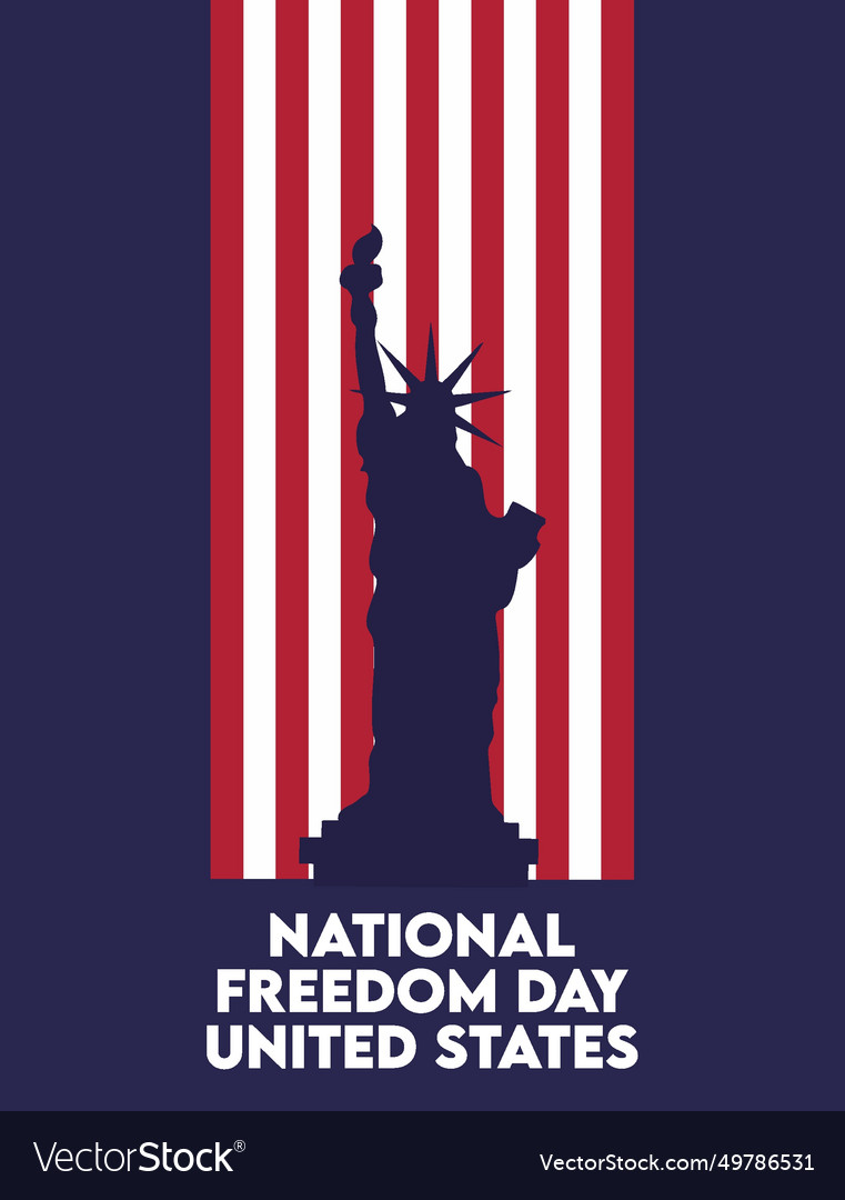 Happy national freedom day united states Vector Image Happy national freedom day united states Vector Image