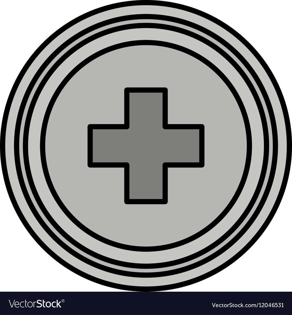 Isolated cross inside button design Royalty Free Vector