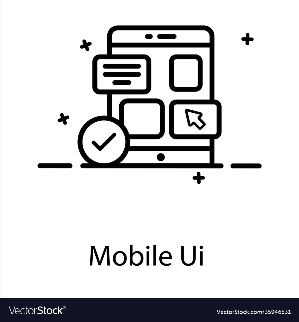 Mobile ui Royalty Free Vector Image - VectorStock