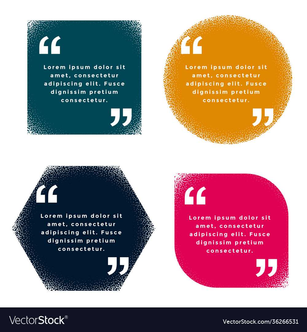 Quotes boxes template in geometric shapes grunge Vector Image