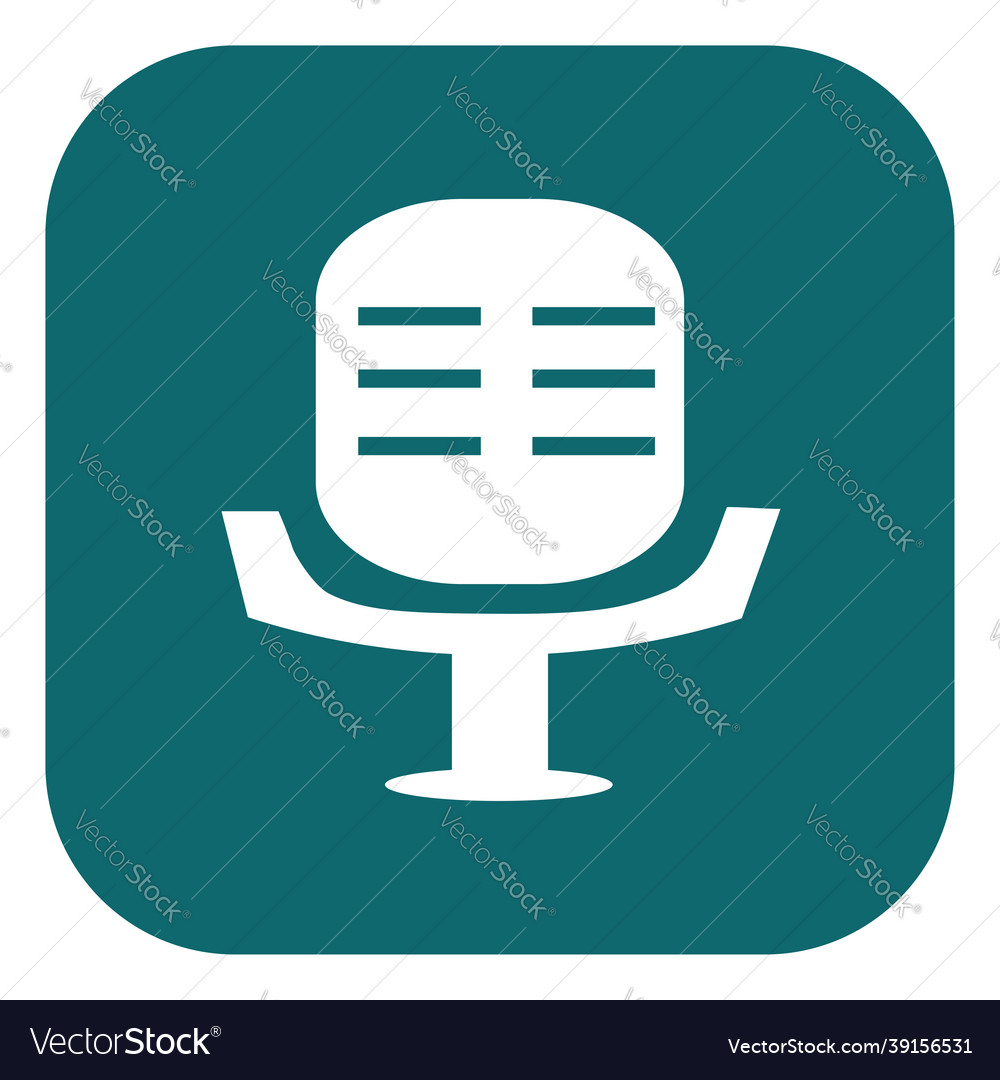 Retro microphone icon on white background Vector Image Retro microphone icon on white background Vector Image