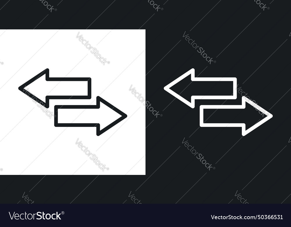 Transfer arrows icon set switch exchange Vector Image
