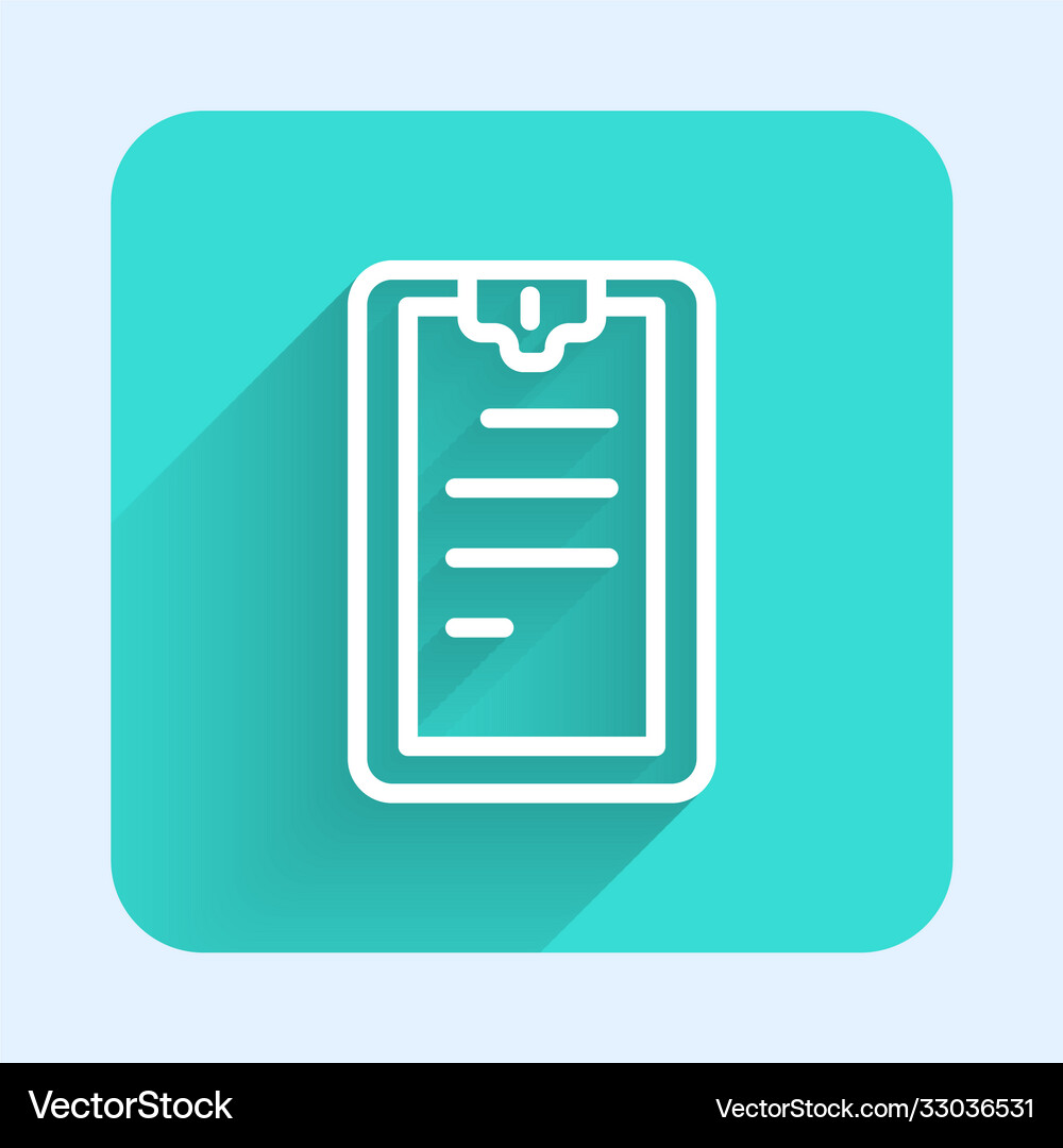 White line clipboard with checklist icon isolated Vector Image