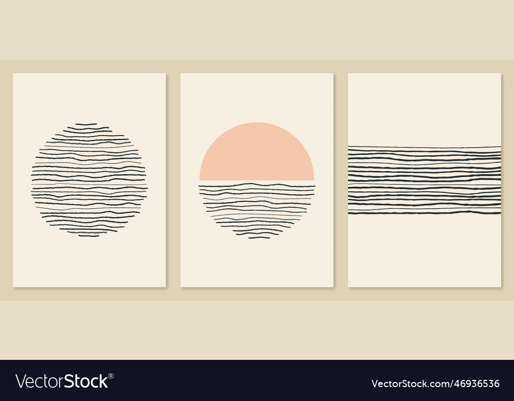 Abstract scandinavian minimalist art Royalty Free Vector