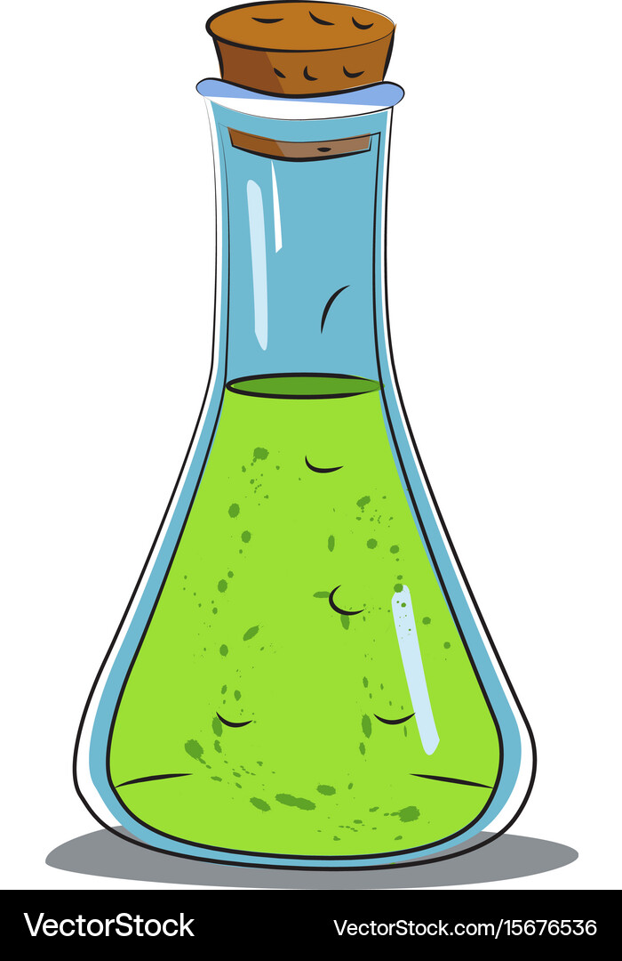 Cartoon image chemical reaction Royalty Free Vector Image