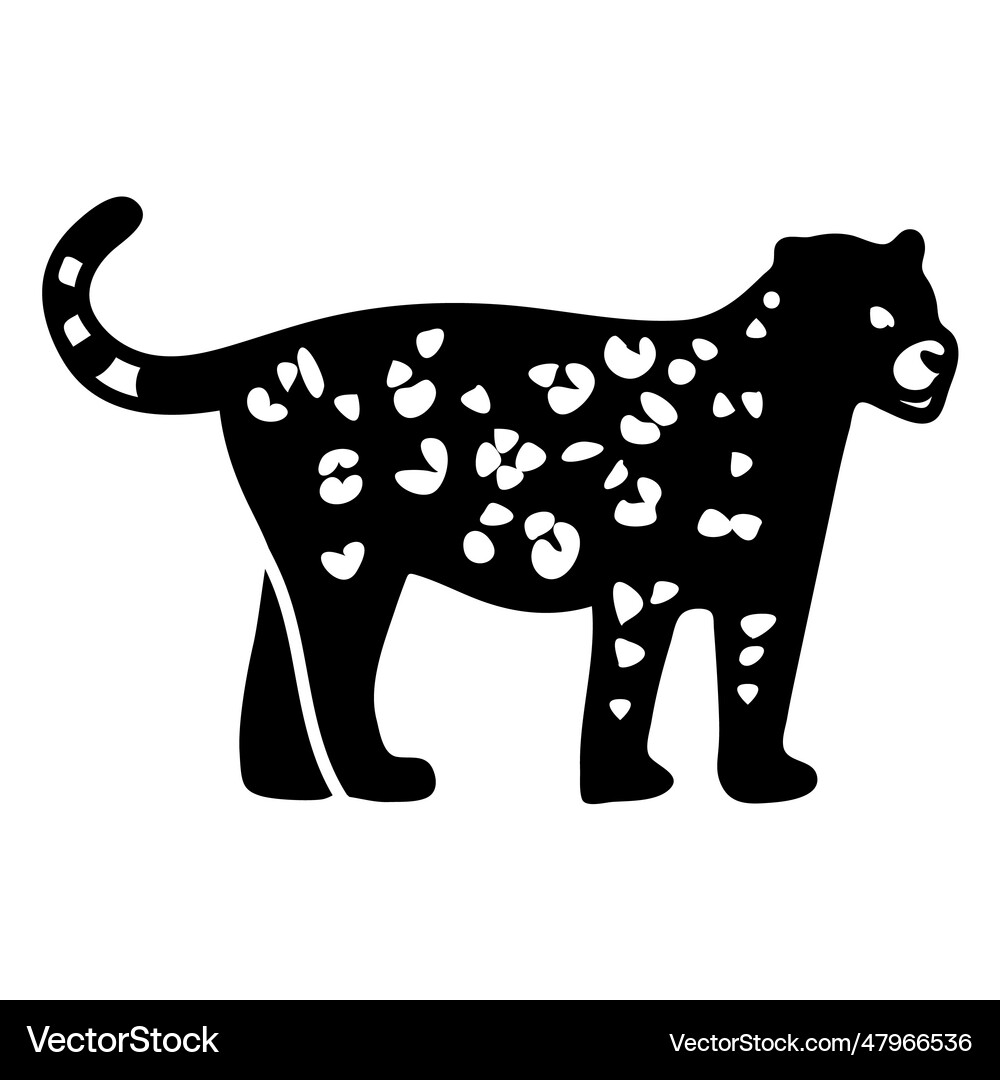 Cheetah wild animal cut-out Royalty Free Vector Image