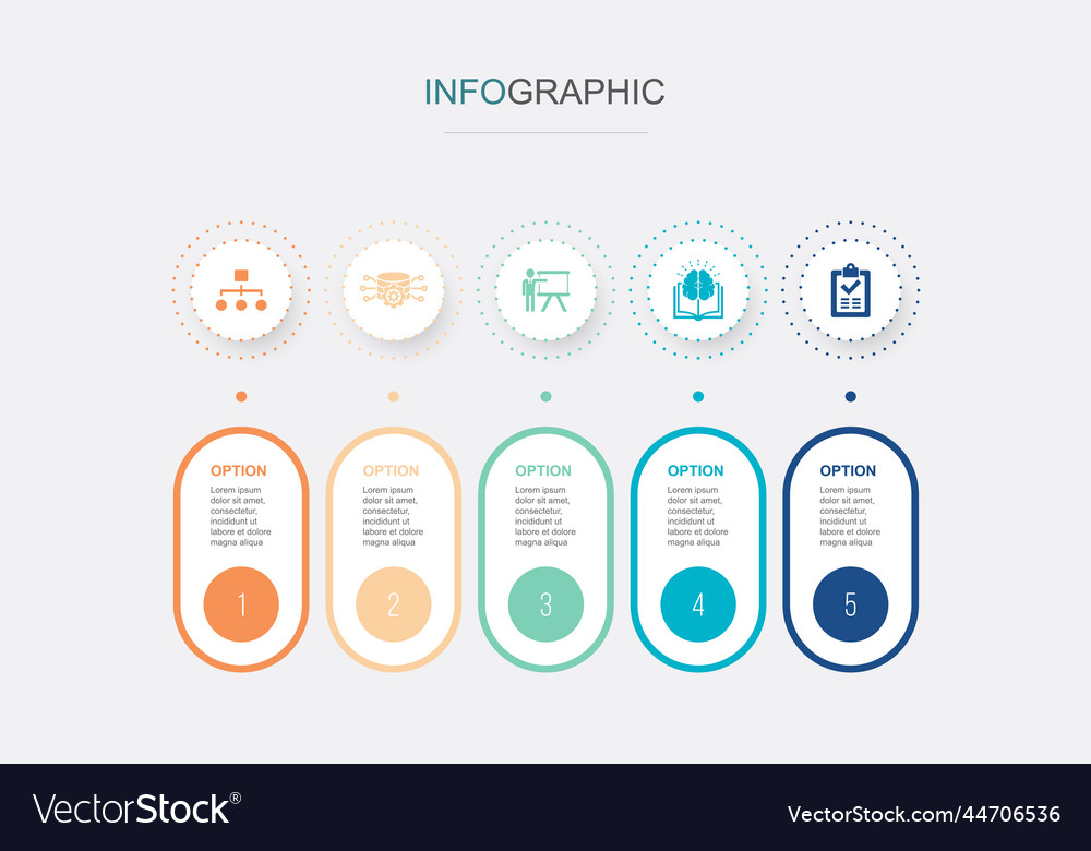 Classification data processing training Royalty Free Vector