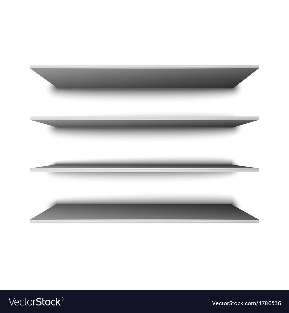 Empty shelves for presentation Royalty Free Vector Image