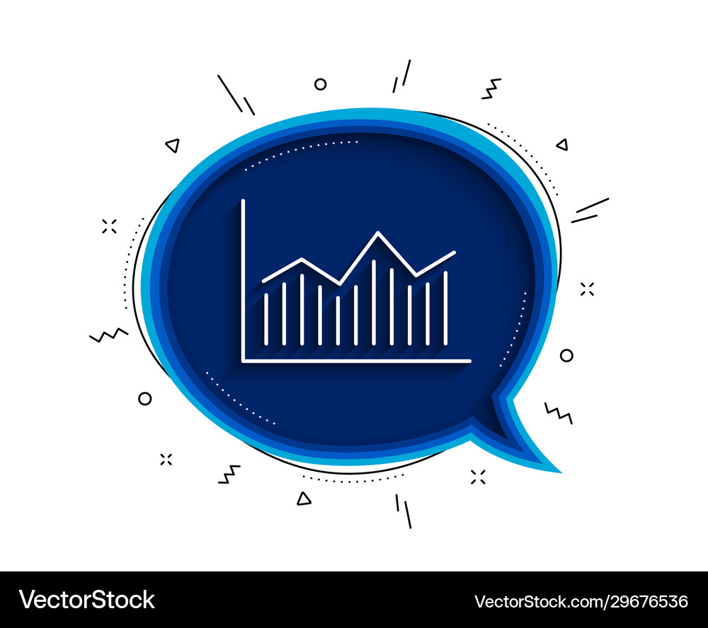 Financial chart line icon finance graph Royalty Free Vector