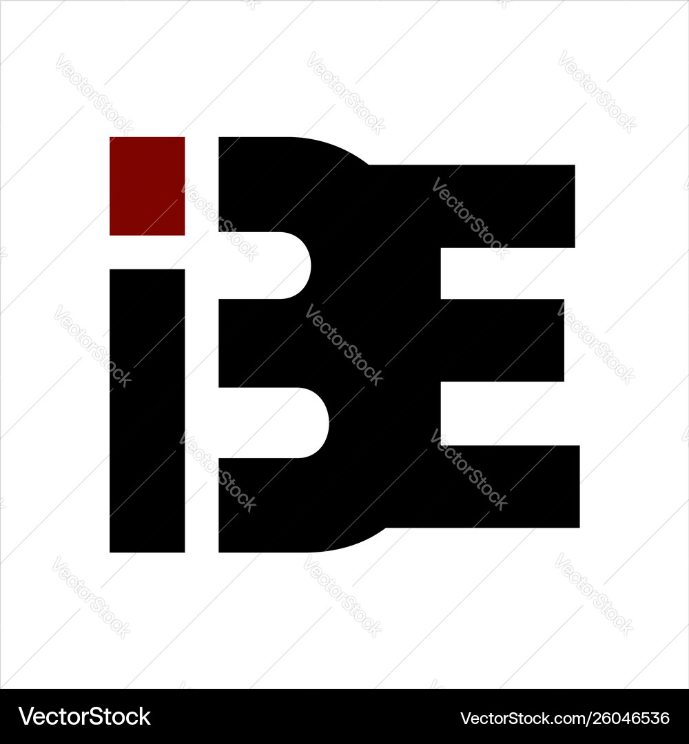 Ibe be bie initials letter company logo Royalty Free Vector