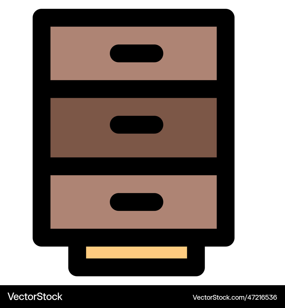 Kitchen decor with wooden cabinet Royalty Free Vector Image