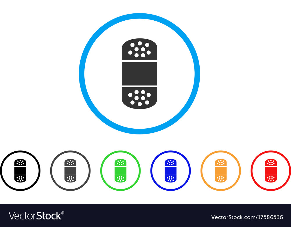 Plaster rounded icon Royalty Free Vector Image