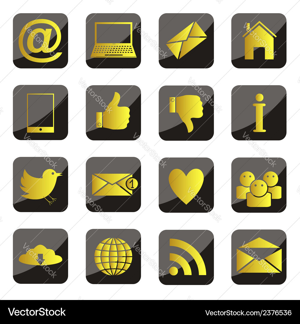 Set of social network icons Royalty Free Vector Image