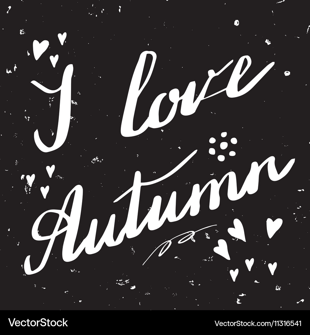 Autumn hand lettering and calligraphy design Vector Image