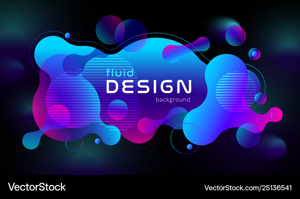 Colorful geometric background design fluid shapes Vector Image