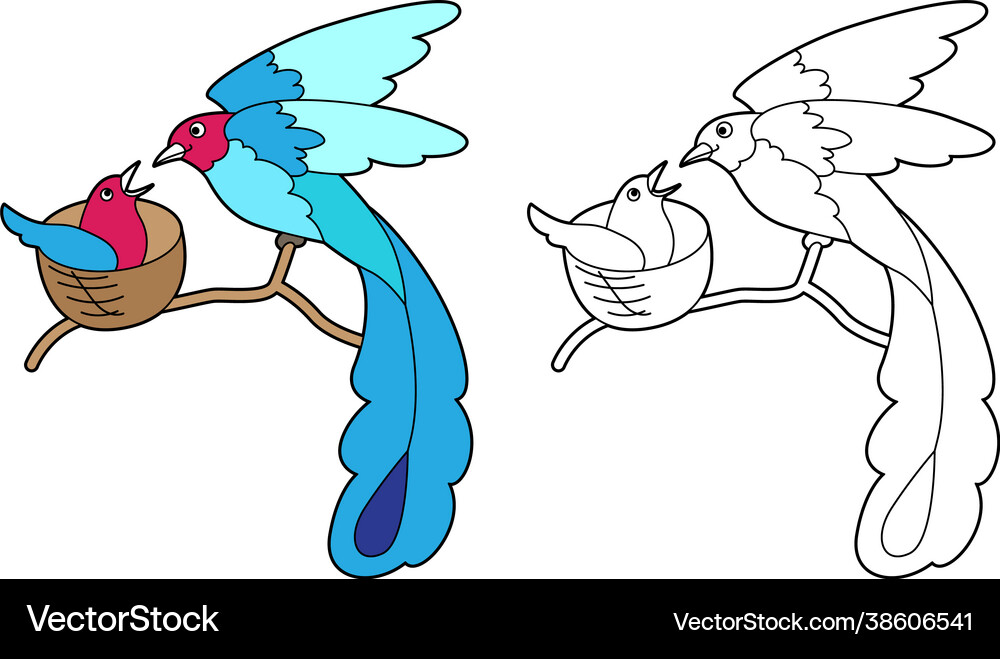 Funny cute hummingbird isolated on white Vector Image