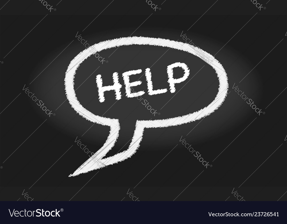 Help speak bubble Royalty Free Vector Image - VectorStock
