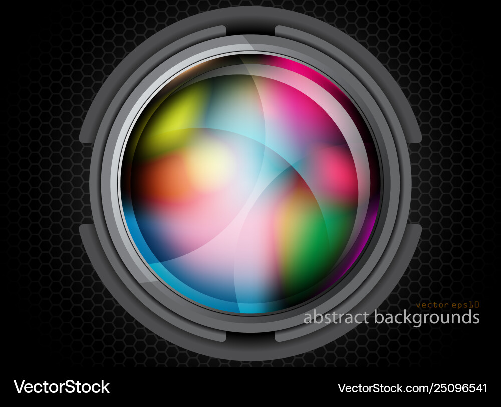 Metal and colors circle shapes Royalty Free Vector Image