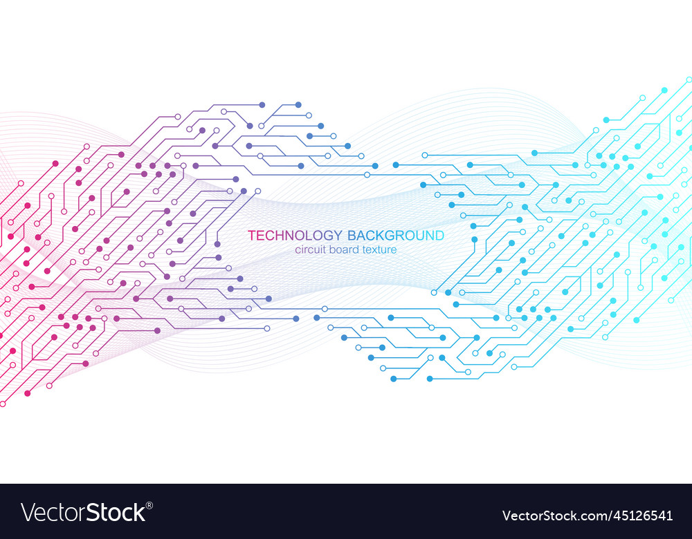 Quantum computing concept motherboard computer Vector Image