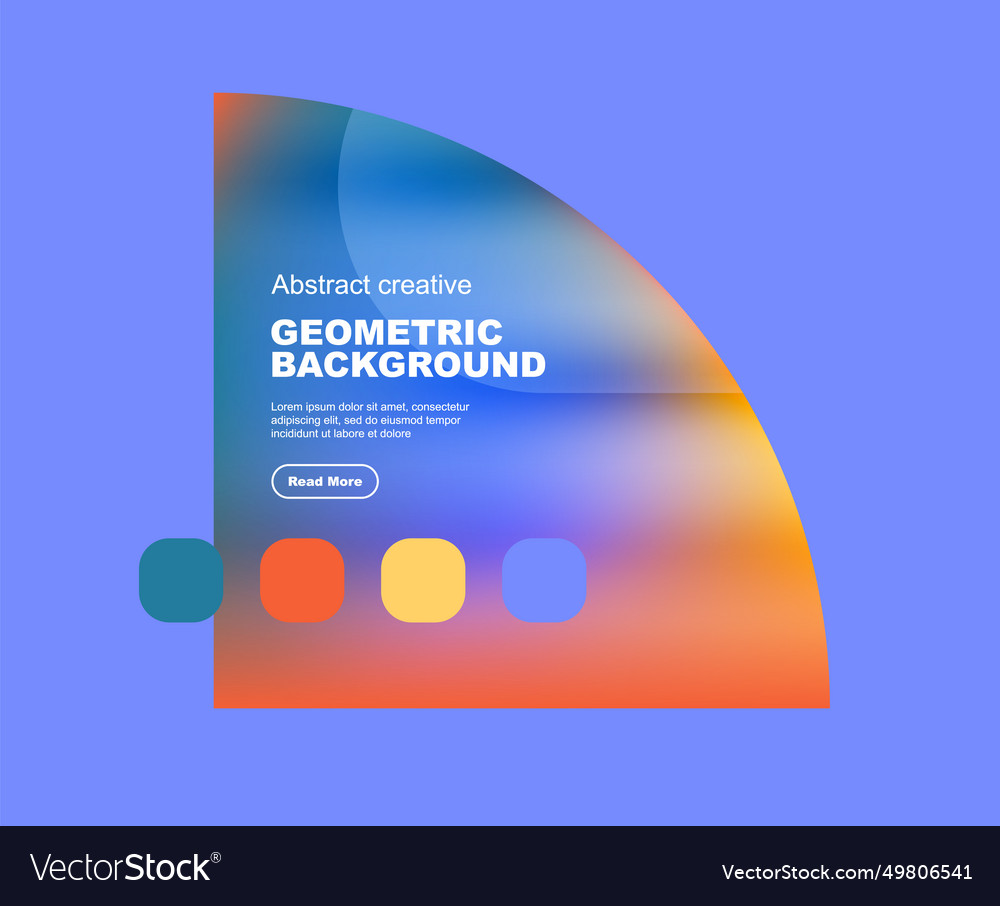 Round triangle and round square composition Vector Image