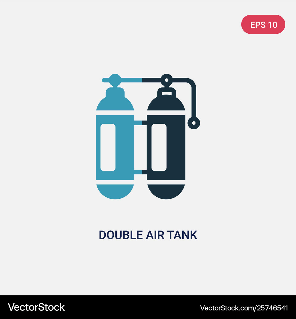 Two color double air tank icon from nautical Vector Image