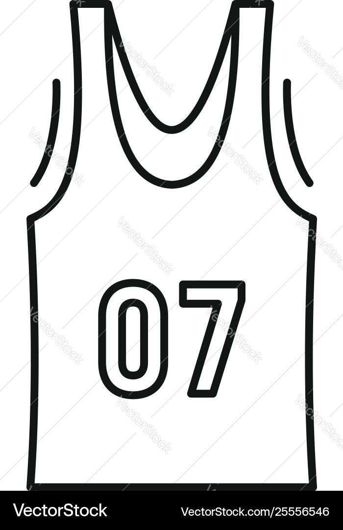 Basketball vest icon outline style Royalty Free Vector Image