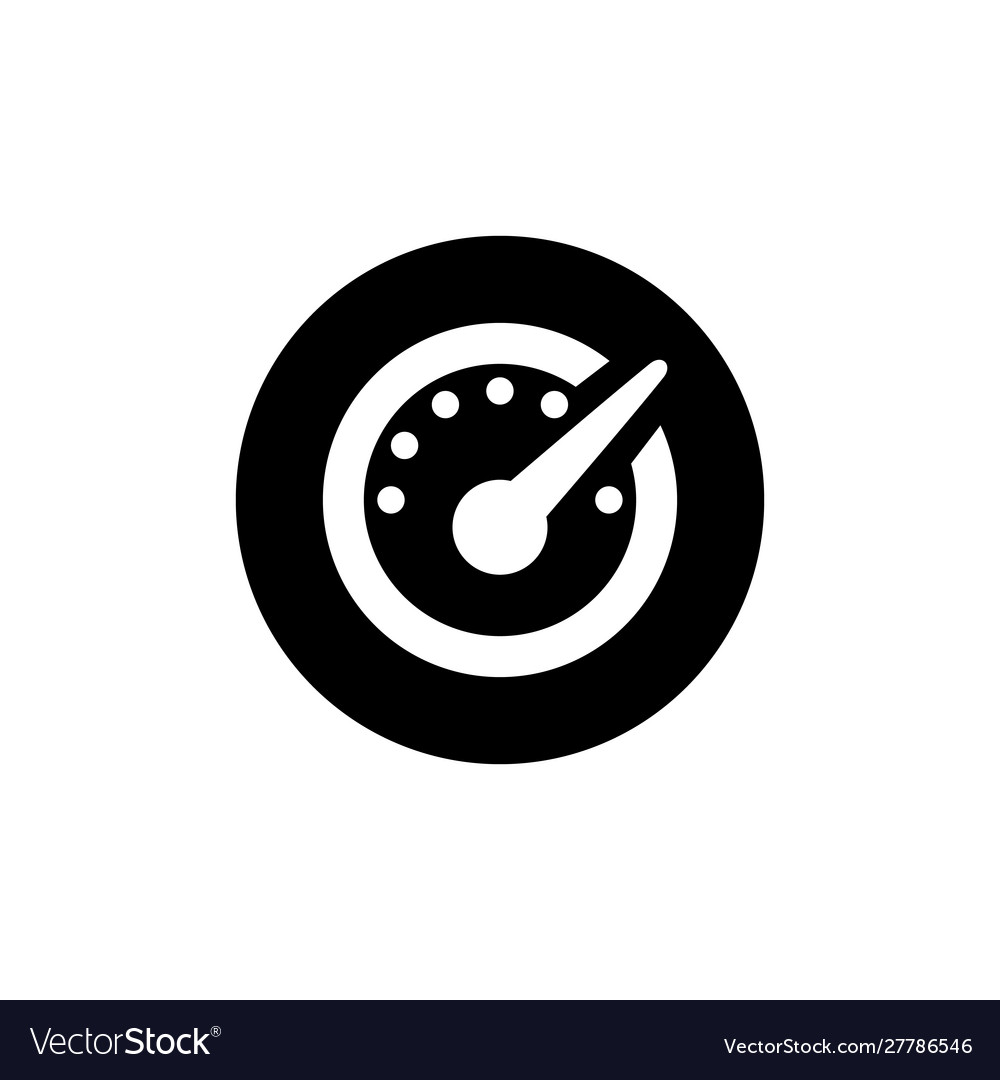 Button tachometer speedometer and indicator icon Vector Image
