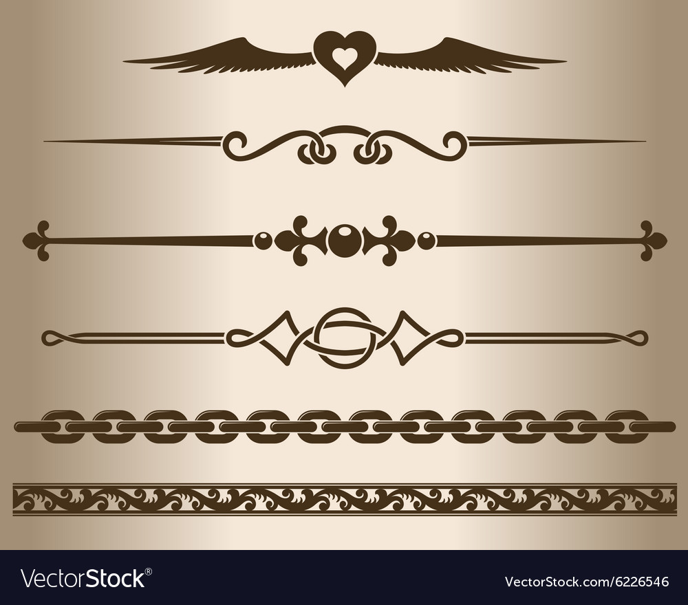 Decorative elements Royalty Free Vector Image - VectorStock
