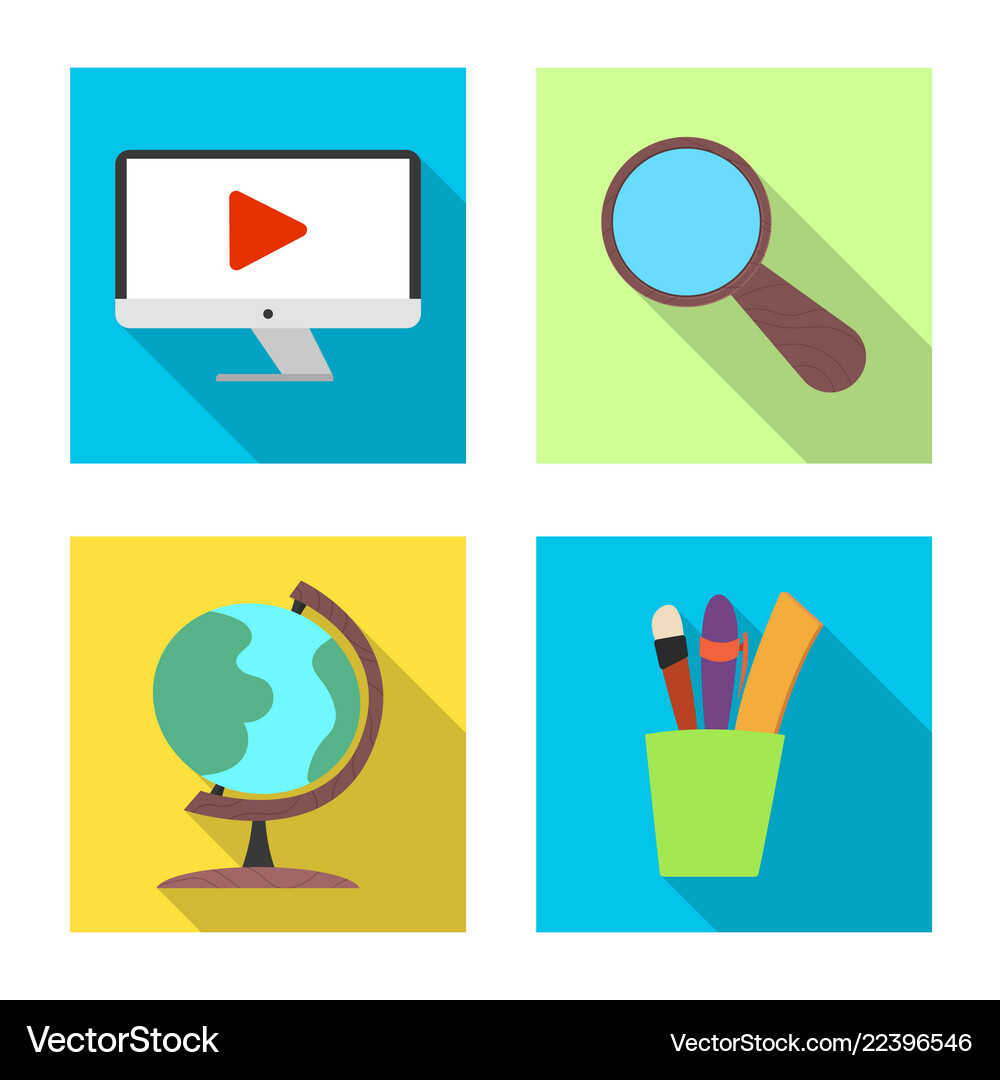 Design of education and learning logo set Vector Image