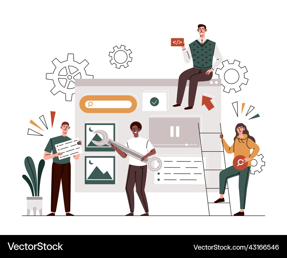 Digital marketing concept Royalty Free Vector Image