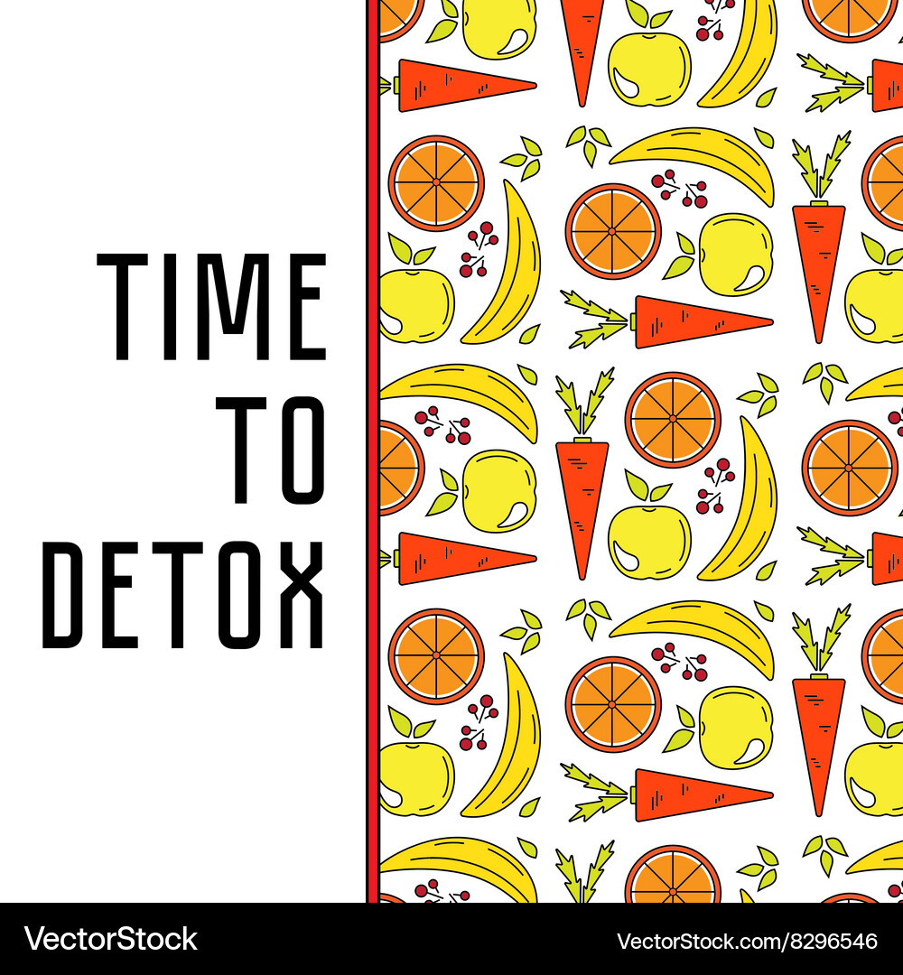 Food water and detox Royalty Free Vector Image