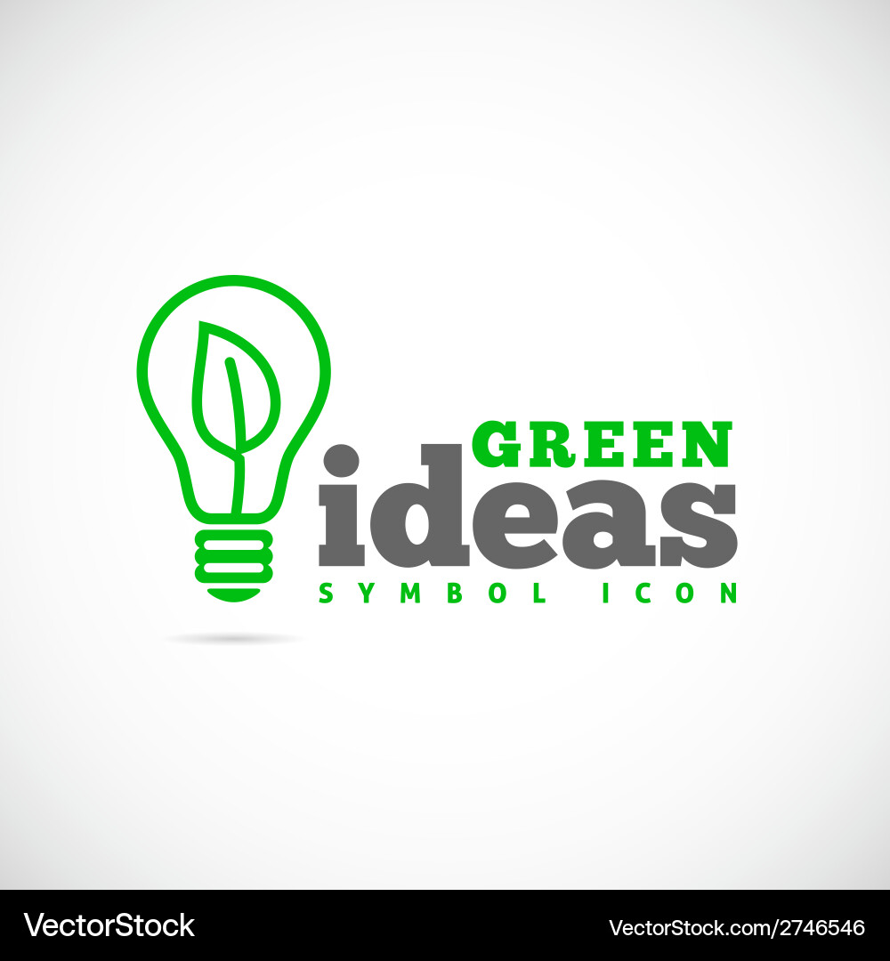 Green ideas concept symbol icon or logo template Vector Image