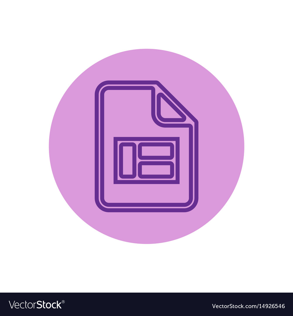 Icon on the topic office on circle docum Vector Image