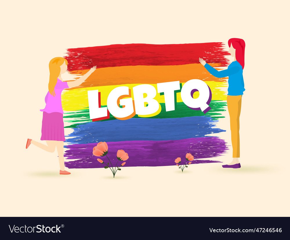 Pride Month Lgbt Couples Royalty Free Vector Image 