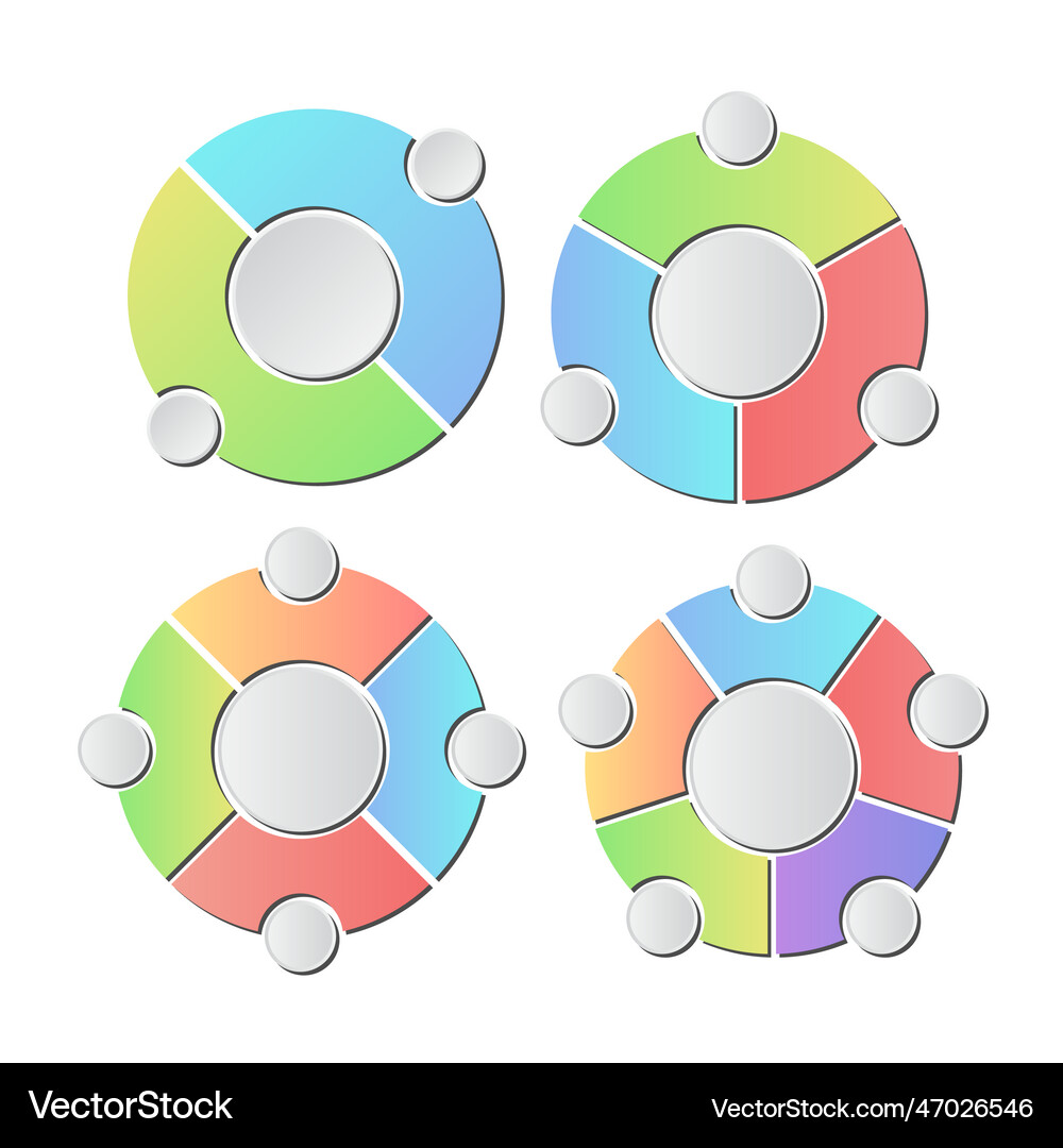 Set of circular info graphic diagram Royalty Free Vector