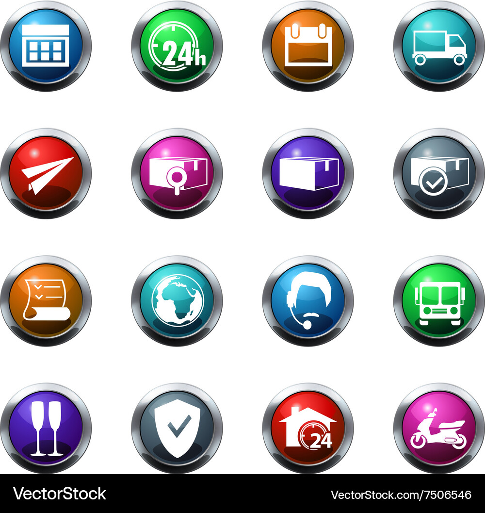 Shipping and delivery icons Royalty Free Vector Image