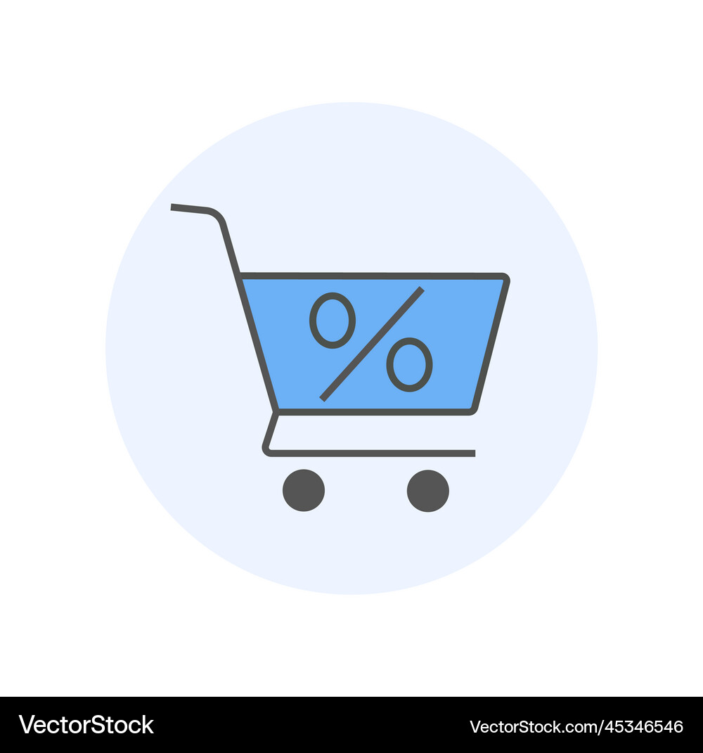 Shopping cart color icon Royalty Free Vector Image