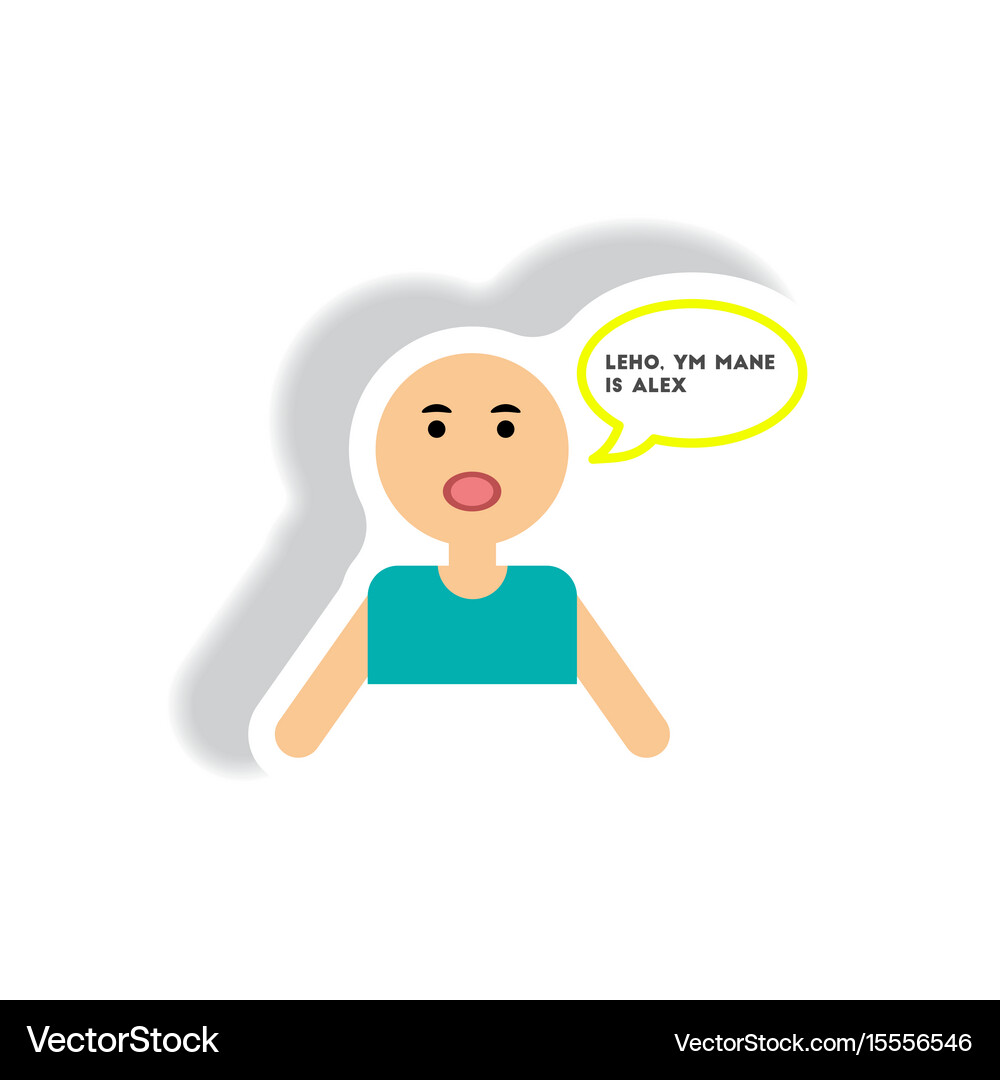 Stylish icon in paper sticker style man attack Vector Image