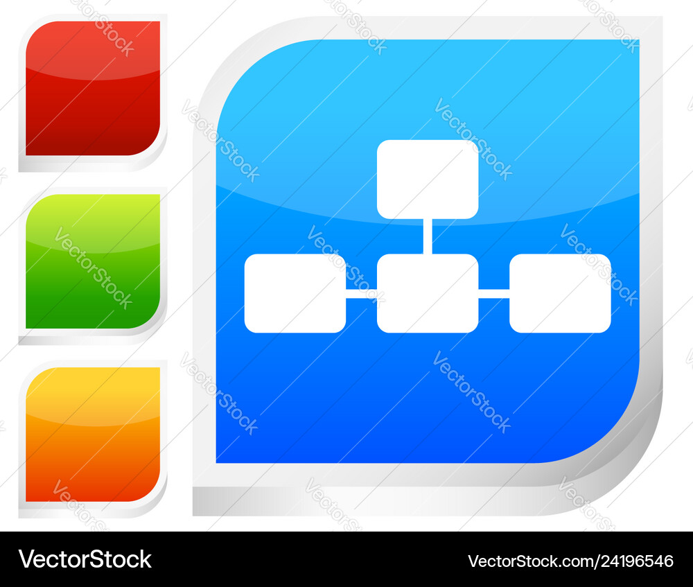 Topological hierarchical diagram icon multilevel Vector Image