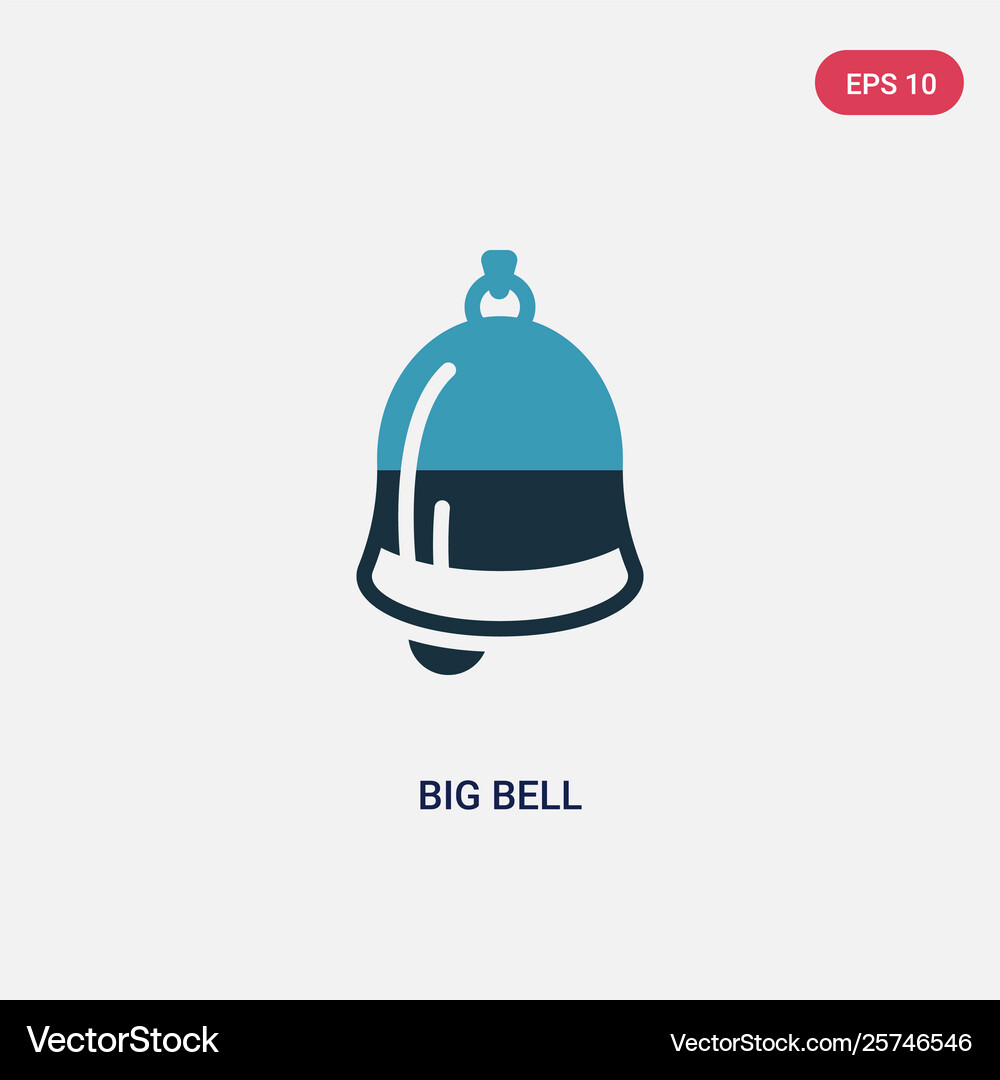 Two color big bell icon from nautical concept Vector Image