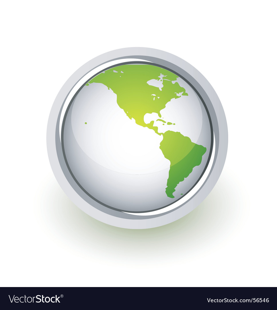 World button Royalty Free Vector Image - VectorStock