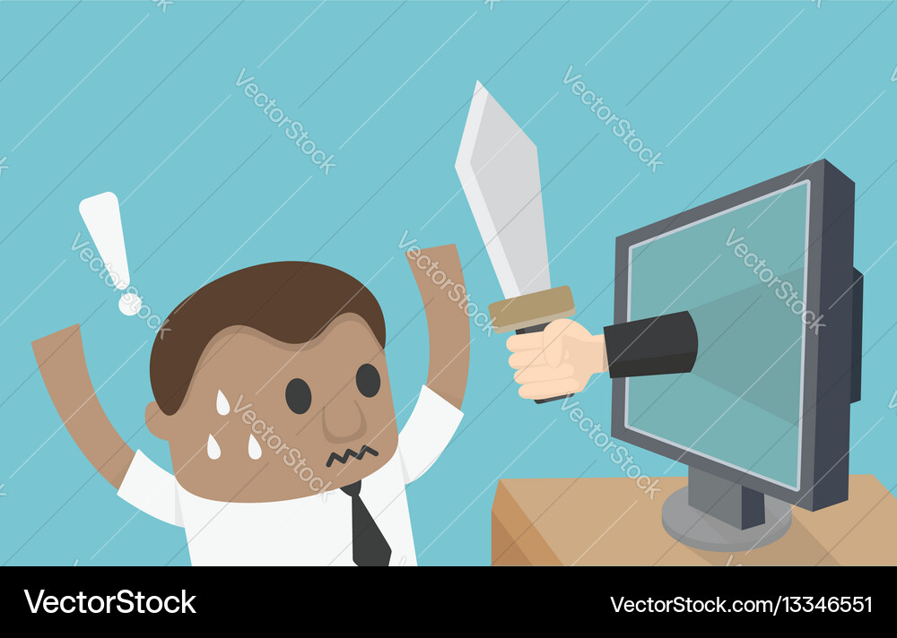 African businessman shocked robbery Royalty Free Vector