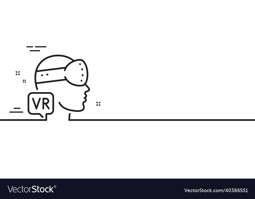 Augmented reality line icon vr simulation sign Vector Image Augmented reality line icon vr simulation sign Vector Image