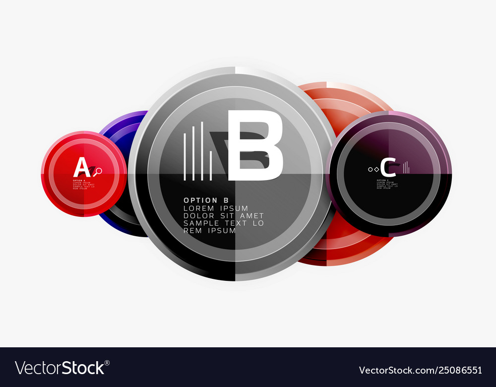 Circular pattern abstract circles composition Vector Image