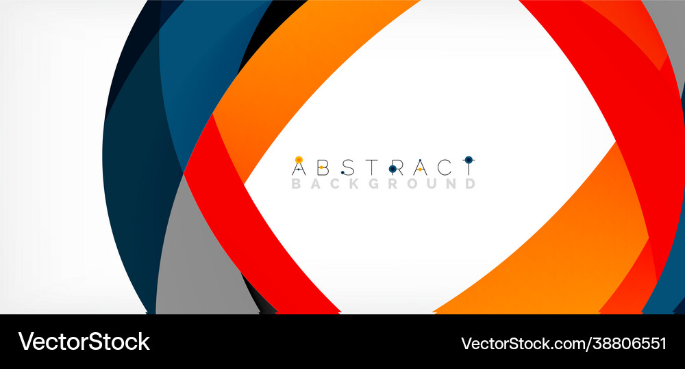 Color circle shapes minimal geometric background Vector Image