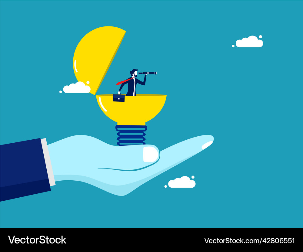Find opportunities creatively a businessman Vector Image