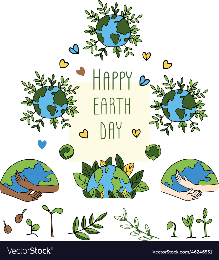 Happy earth day card international earth day Vector Image