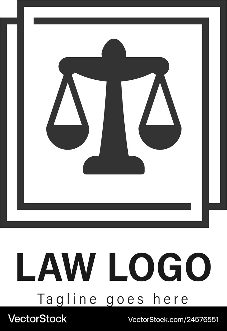 Law logo template design logo with modern Vector Image