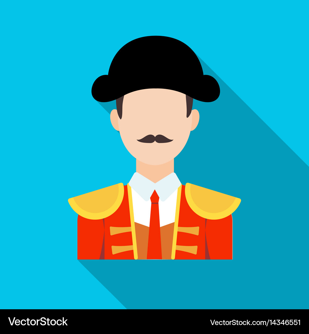 Matador icon in flate style isolated on white Vector Image
